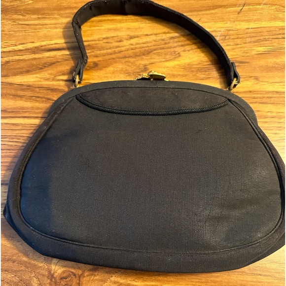 Bags | 5s 60s Vintage Handbag Black Medium With Short Strap See Pics ...